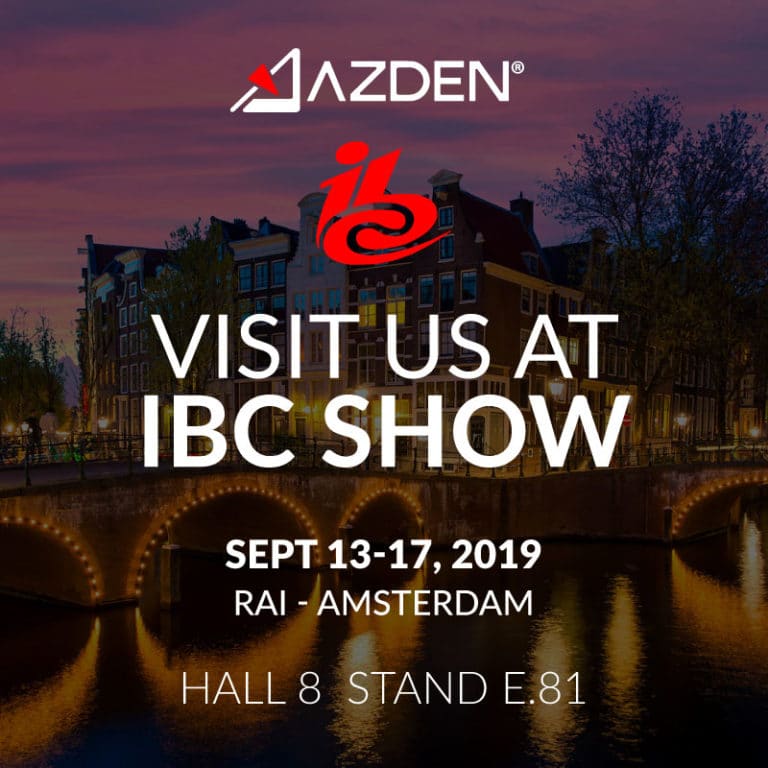 Visit Azden at IBC Show 2019 in Amsterdam - Azden